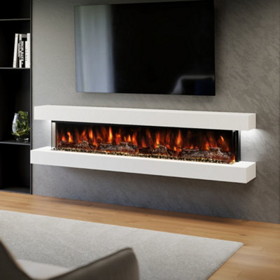 Evolution Fires Studio 7 - 84 Inch Wall Mounted Electric Fire, Fully ...