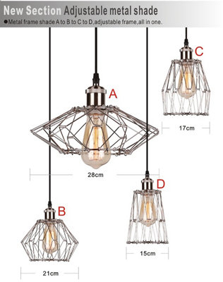 Evolution Geometric Linear Easy fit pendant Light Shade