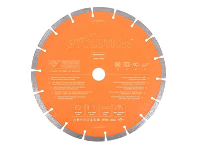 Evolution Premium 255mm Diamond Cutter Blade for Tough Materials