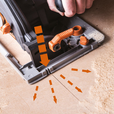 Evolution R185CCSX 185mm Circular Saw With 1020mm 3-Piece Mini Track ...