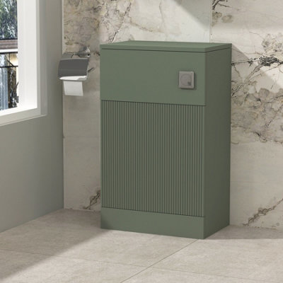 Evora 500mm Sage Green Fluted BTW Back To Wall WC Toilet Unit