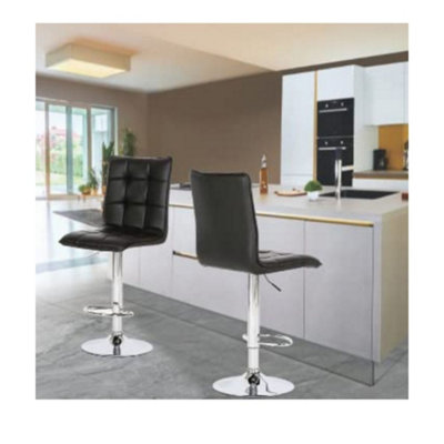 EVRE Cuban Bar Stool Adjustable Swivel Gas Lift for Pubs Counters ...