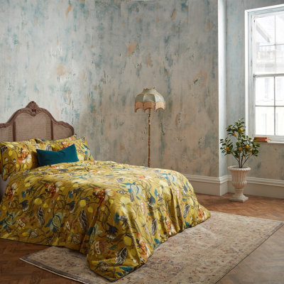EW by Edinburgh Weavers Morton Floral Cotton Sateen Duvet Cover Set ...