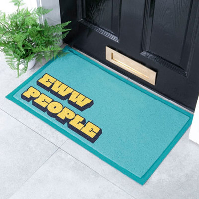 Eww People Indoor & Outdoor Doormat - 70x40cm | DIY at B&Q