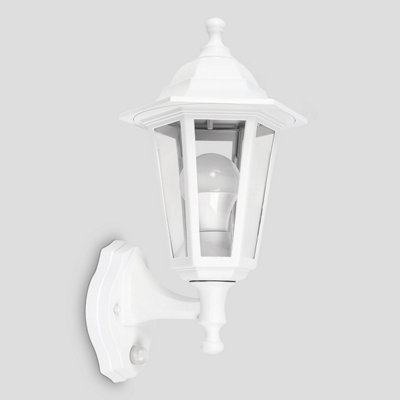 Ex-Pro Outdoor Security Wall Light Lantern with PIR Motion Sensor, IP44 ...