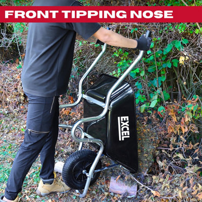 Excel 100L Heavy Duty Wheelbarrow with Steel Tray