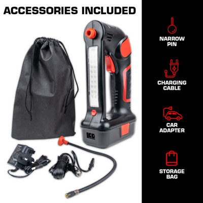 Excel 12V Cordless Digital Car Tyre Inflator Automatic Air Compressor Pump