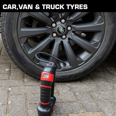 Excel 12V Cordless Digital Car Tyre Inflator Automatic Air Compressor Pump