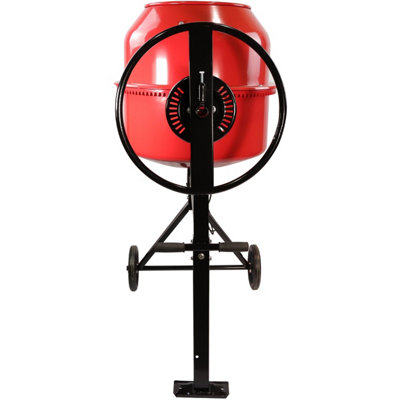 Excel 140L Portable Cement Mixer 550W 230V with Wheels for Concrete ...
