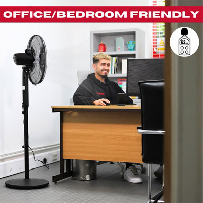 Excel 16" Height Adjustable Pedestal Fan Digital Touch Panel with ...