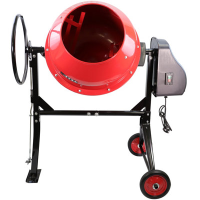 Excel 180L Portable Cement Mixer 800W 240V with Wheels for Concrete ...