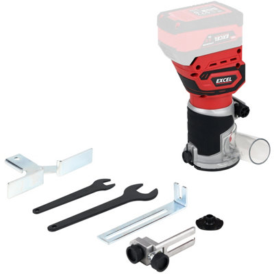 Excel 18V Cordless 1/4" Router Trimmer with 1 x 2.0Ah Battery, Fast ...