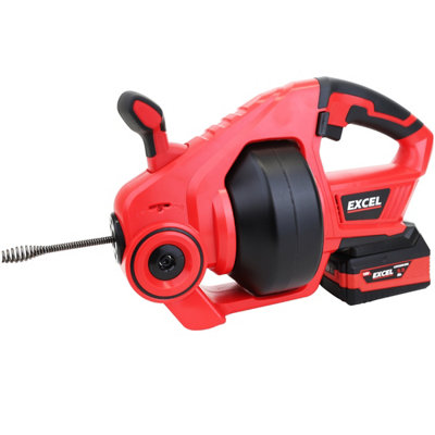 Excel 18V Cordless Drain Cleaner with 1 x 5.0Ah Battery