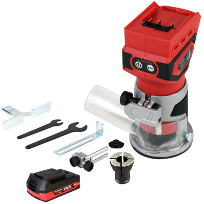 Excel 18V Cordless Router Trimmer with 1 x 2.0Ah Battery