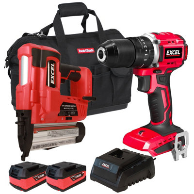 Excel 18V Cordless Twin Pack with 2 x 5.0Ah Batteries & Charger in Bag EXL5079 | DIY at B&Q