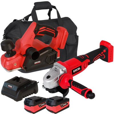 Excel 18V Cordless Twin Pack with 2 x 5.0Ah Batteries & Charger in Bag ...