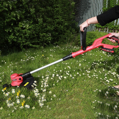 Excel 18V Grass Trimmer Cutter with 1 x 4.0Ah Battery & Fast Charger ...