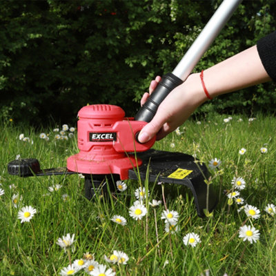 Excel 18V Grass Trimmer Cutter with 1 x 4.0Ah Battery & Fast Charger ...