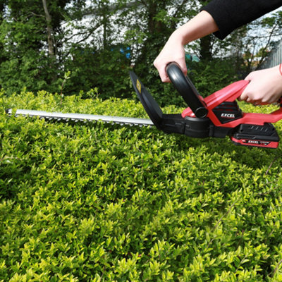 Excel 18V Hedge Trimmer Cutter with 1 x 4.0Ah Battery & Fast Charger ...