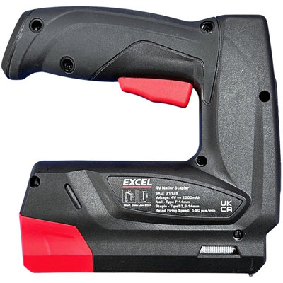 Excel 2-in-1 4V Cordless Electric Stapler & Nailer Gun Rechargeable ...
