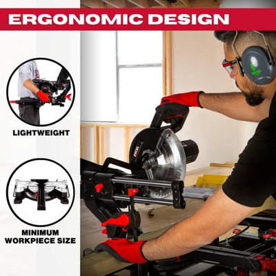 Excel 216mm Sliding Mitre Saw with LED Light & 48T Blade 240V/1700W
