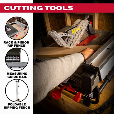 Excel 254mm Table Saw 1800W 240V with Extendable Work Table & Mitre ...