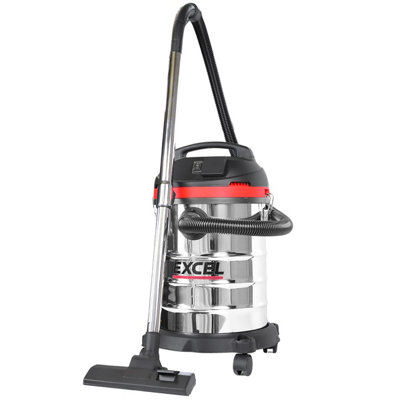 Excel 30L Wet & Dry Vacuum Cleaner 240V/1400W With Power Socket
