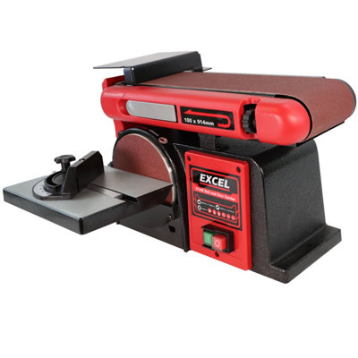 Excel 370W 4 Electric Bench Belt Disc Sander Heavy Duty 240V