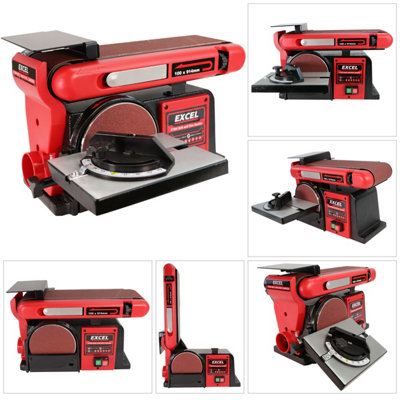 Excel 370W Belt & Disc Sander 240V Electric Bench Sander for ...