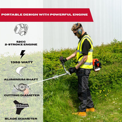 Excel 52cc Petrol Grass Trimmer Brush Cutter 2 in1 Multi Garden Tool