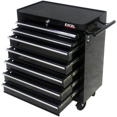Black tool chest on wheels store