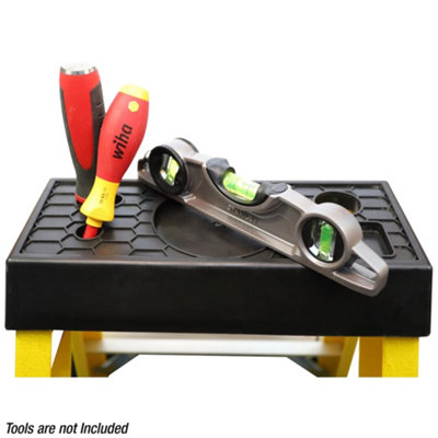 Excel 7 Tread Fibreglass Step Ladder for Electricians 2.1m Heavy Duty ...