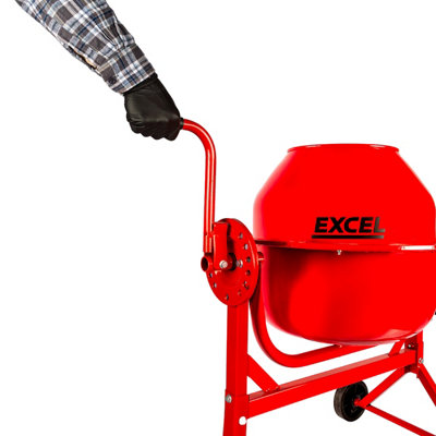 Excel 70L Electric Portable Cement Mixer 220W 240V Ideal for Concrete ...