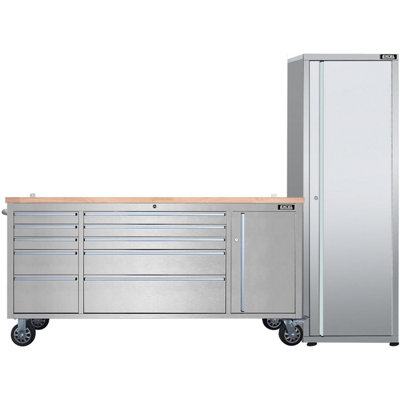 Excel 72inch 10 Drawer Stainless Steel Workbench Roller Tool Chest ...