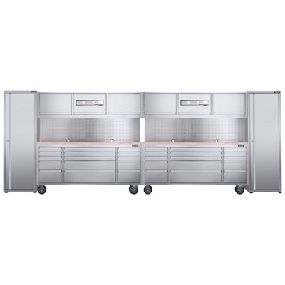 Excel 72inch 30 Drawer Stainless Steel Workbench Roller Tool Chest ...