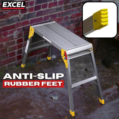 Excel Aluminium Hop-Up Folding Bench 300 x 700mm, Slip-Resistant ...