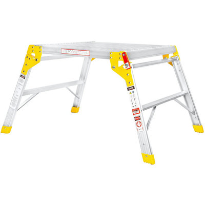 Excel Aluminium Hop-Up Folding Bench 600 x 600mm, Slip-Resistant ...