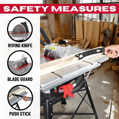Excel Electric Table Saw 255mm 1800W/240V with Precision Blade 4500 RPM ...