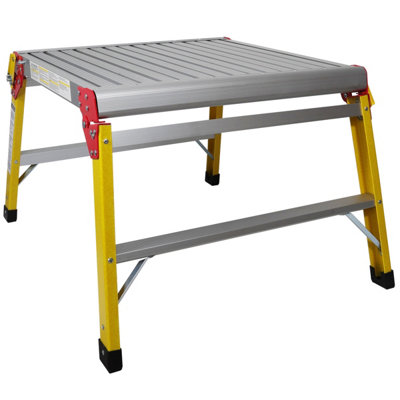 Excel Fibreglass Hop-Up Folding Platforms Heavy Duty 600 x 600mm Work ...