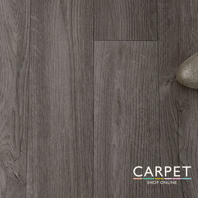 Excel Grey Oak Wood Vinyl Flooring 2m x 3m