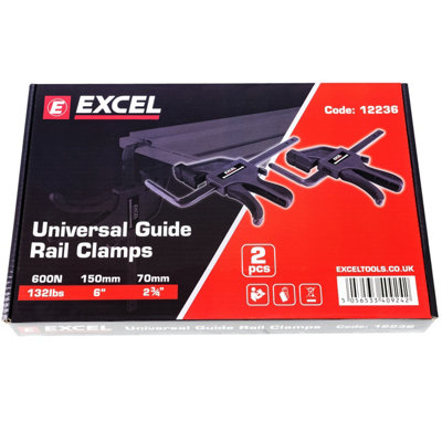 Excel Guide Rail Clamp Universal Fit 70mm x 140mm