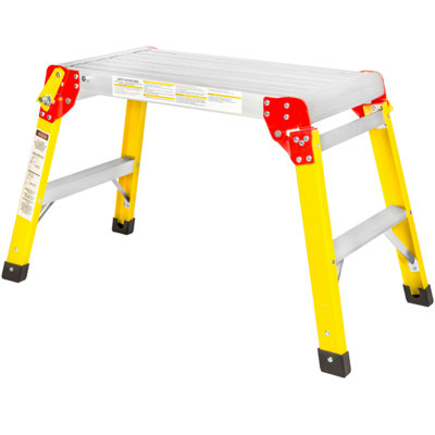 Excel Heavy Duty Fibreglass Folding Work Platform Hop Up Bench 300 x 600mm
