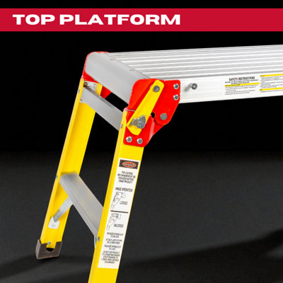 Excel Heavy Duty Fibreglass Folding Work Platform Hop Up Bench 300 x 600mm