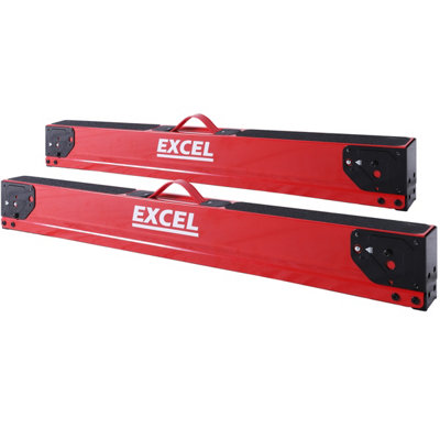 Excel Heavy Duty Steel Sawhorse Twin Pack, 1000kg Load Capacity, Work ...