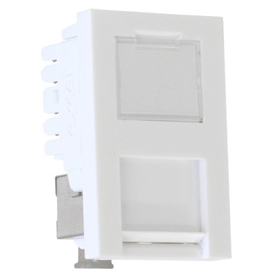 Excel LJ6C CAT6A Ethernet RJ45 SCREENED Module Keystone White (12 Pack)
