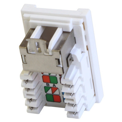 Excel LJ6C CAT6A Ethernet RJ45 SCREENED Module Keystone White (12 Pack)