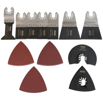 Excel Oscillating Multi Cutter Blade Set 39 Piece Accessory Kit for ...