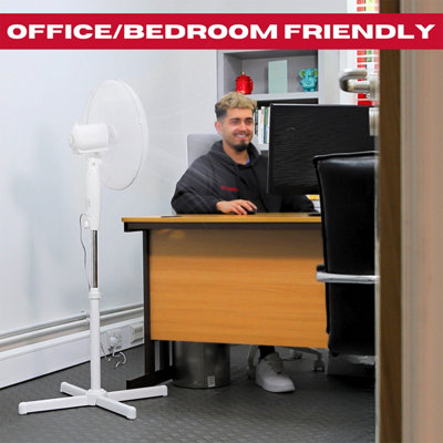 Excel Pedestal Fan 16 Inch, Oscillating Fan with Height Adjustment 3 ...