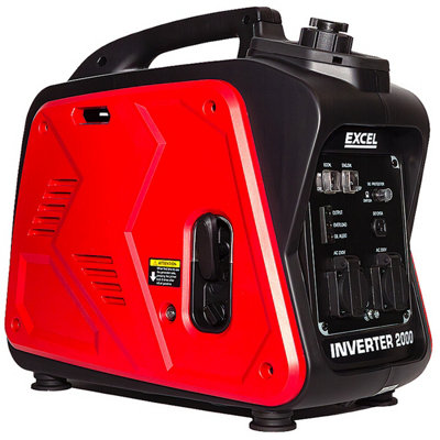 Excel Petrol Generator 2000W Quiet Portable Suitcase Design with 4 ...