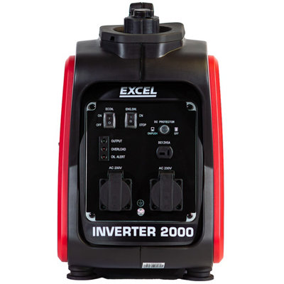 Excel Petrol Generator 2000W Quiet Portable Suitcase Design with 4 ...